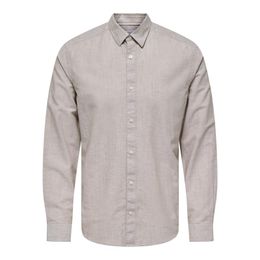 Only & Sons ONLY & SONS Langarmhemd &raquo;ONSCANTLEY LIFE LS SOLID LINEN SHIR OTL&laquo; Beige XXL - N-Gr N-Gr XXL Cooles Hemd von Only & Sons