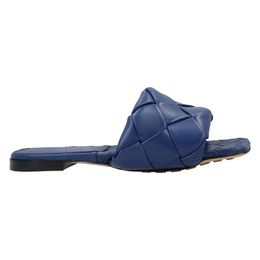 Bottega Veneta Sandalen - Lido Flat Sandal Blue - Gr. 36,5 (EU) - in Blau - f&uuml;r Damen