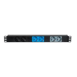 Showtec 19" 1U CEE16A To 6x Sockets - 3 Phase Splitter