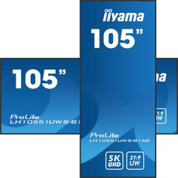 iiyama ProLite LH10551UWS-B1AG | 105" 5K Ultra-Wide 21:9 Panorama Display für Digital Signage & Einzelhandel