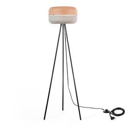 Pharao24.de Stehlampe in Rosa und Grau Skandi Design