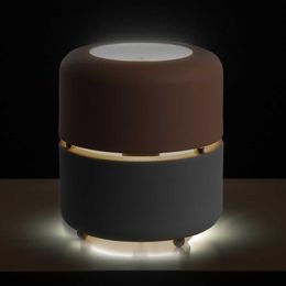 Pharao24.de Tischlampe aus Metall Rosa und Grau
