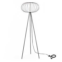 Pharao24.de Stehlampe in Schwarz 150 cm hoch