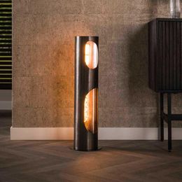 Pharao24.de Stehlampen Stehleuchten aus Metall in Schwarz Nickel