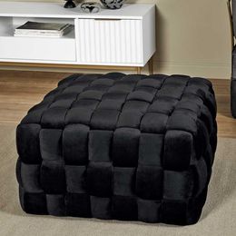 Pharao24.de Hocker Sitzhocker aus Samt in quadratischer Form