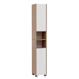 Pharao24.de Badseitenschrank im Skandi Design melaminbeschichtet