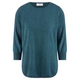 Peter Hahn - Rundhals-Pullover aus Seide und Kaschmir, t&uuml;rkis, Gr. 52 / XXL - Seide