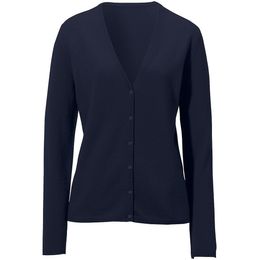 Peter Hahn - Strickjacke aus 100% Premium-Kaschmir Modell Cora, blau, Gr. 40 / M - Kaschmir