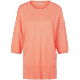 include - Rundhals-Pullover aus Kaschmir und Seide, orange, Gr. 44 / L - Seide