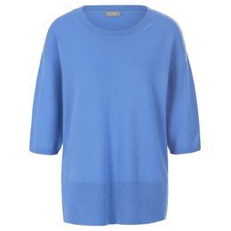 include - Rundhals-Pullover aus Kaschmir und Seide, blau, Gr. 42 / M - Seide