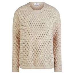 Peter Hahn - Rundhals-Pullover, beige, Gr. 44 / L - Baumwolle