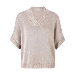 Peter Hahn - V-Pullover, beige, Gr. 42 / M - Baumwolle