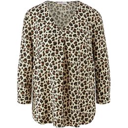 Peter Hahn - Bluse mit V-Ausschnitt, beige, Gr. 42 / M