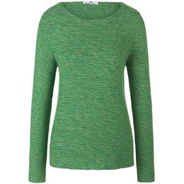 Peter Hahn - Rundhals-Pullover, gr&uuml;n, Gr. 48 / XL - Baumwolle