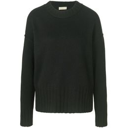 Peter Hahn - Rundhals-Pullover aus Schurwolle und Kaschmir, schwarz, Gr. 46 / L - Schurwolle
