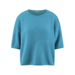 include - Rundhals-Pullover mit Kaschmir, blau, Gr. 44 / L - Kaschmir