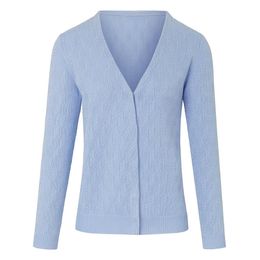 Peter Hahn - Strickjacke aus 100% SUPIMA -Baumwolle, blau, Gr. 38 / S - Baumwolle