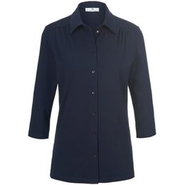 Peter Hahn - Jersey-Bluse mit 3/4-Arm, blau, Gr. 46 / L