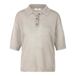 Peter Hahn - Polo-Pullover, beige, Gr. 42 / M - Leinen