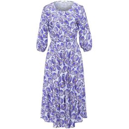 Peter Hahn - Kleid mit Rundhals-Ausschnitt, lila, Gr. 40 / M