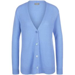 Peter Hahn - Strickjacke aus 100% Kaschmir, blau, Gr. 36 / S - Kaschmir
