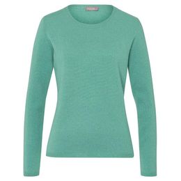 Peter Hahn - Rundhals-Pullover aus Schurwolle und Kaschmir, gr&uuml;n, Gr. 46 / L - Schurwolle