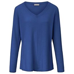 Peter Hahn - V-Pullover aus 100% Premium-Kaschmir, blau, Gr. 36 / S - Kaschmir