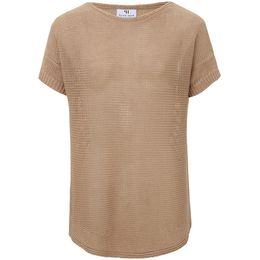 Peter Hahn - Pullover aus 100% Leinen mit 1/2 Arm, beige, Gr. 36 / S - Leinen