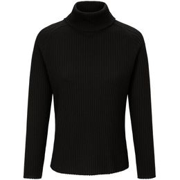 Peter Hahn - Rollkragen-Pullover aus 100% Schurwolle-Merino, schwarz, Gr. 38 / S - Schurwolle
