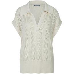 DAY.LIKE - Polo-Pullover, weiss, Gr. 36 / S - Baumwolle