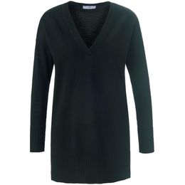 Peter Hahn - V-Pullover, schwarz, Gr. 44 / L - Schurwolle