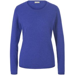 Peter Hahn - Rundhals-Pullover aus Schurwolle und Kaschmir, lila, Gr. 42 / M - Schurwolle