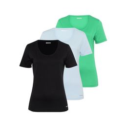 St. Emile - Rundhals-Shirt im 3er-Set, blau, Gr. 38 / S - Baumwolle