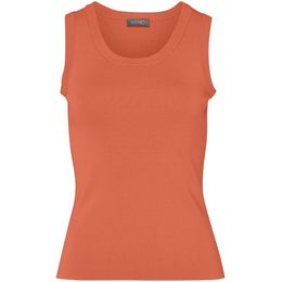 MYBC - Stricktop mit Rundhals-Ausschnitt, orange, Gr. 44 / L