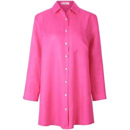 Peter Hahn - Long-Bluse aus 100% Leinen, pink, Gr. 52 / XXL - Leinen