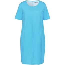 Green Cotton - Jersey-Kleid Oda, blau, Gr. 52 / XXL - Baumwolle
