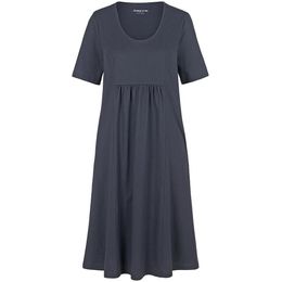 Green Cotton - Jersey-Kleid Selma mit 1/2-Arm, blau, Gr. 40 / M - Baumwolle