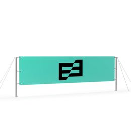 Spannpfosten Banner bedrucken | inkl. Abspann-Set | f&uuml;r unbefestigte Untergr&uuml;nde | 15 verschiedene Formate | Bannerwerbung online selbst gestalten