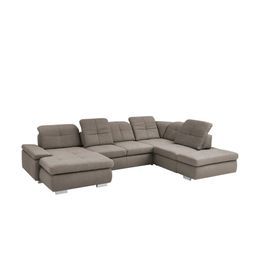 Kollektion Kraft Wohnlandschaft aus Mikrofaser Affair braun Ma&szlig;e (cm): B: 371 H: 100 T: 260.0 &raquo; M&ouml;bel Kraft