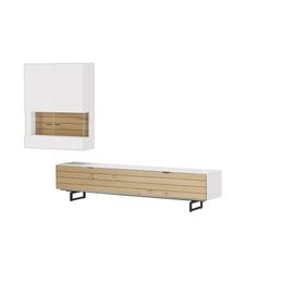 Jette Home Wohnkombination Como weiß Maße (cm): B: 287 H: 200 T: 46.0 » Möbel Kraft