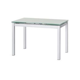 Primo Glastisch ausziehbar Tim weiß Maße (cm): B: 70 H: 75 » Möbel Kraft