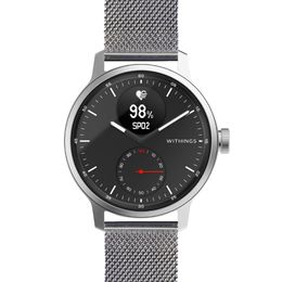 Withings ScanWatch kaufen - Hybrid Smartwatch mit EKG 42 mm / Schwarz / + Gratis Milanaise Armband Silber