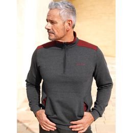 Marco Donati Herren Sweatshirt mit K&auml;nguru-Taschen, graphit-meliert, Gr&ouml;&szlig;e 44/46