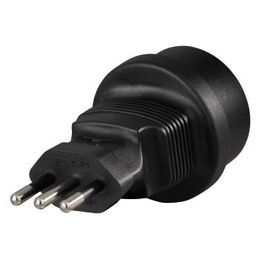 Hama Reiseadapter Reisestecker Italien, für Schutzkontakt-, Euro- und Konturenstecker