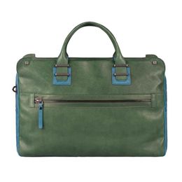 Piquadro TAU Doppelgriff-Laptoptasche mit Front-tasche und Fach für Tablet
