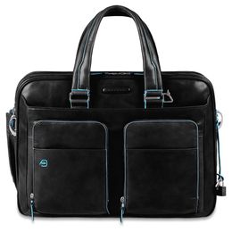 Piquadro Blue Square Erweiterbare Kurzgriff-Laptoptasche 15" mit iPad-Fach