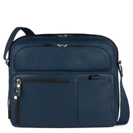 Piquadro Spock Reportertasche mit Notebookfach, Rengenschirmfach und Flaschenhalter
