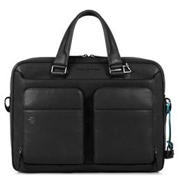 Piquadro Black Square Schmale Kurzgrifflaptoptasche 15" mit Tabletfach