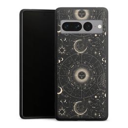 DeinDesign Google Pixel 7 Pro Handy Premium Silikon Hülle Handyhülle schwarz Case Gold & Copper Space Trends Silikon Premium Case