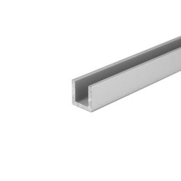U-Profil aus Aluminium 12x12x12x2 mm Eloxiert &ndash; 200 cm lang - auch als Zuschnitt auf Wunschma&szlig; mit Bohrungen und Gehrungen